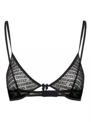 Dsquared2 Logo Triangle Bra - Black