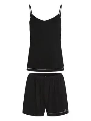 Karl Lagerfeld Logo-detailing Pajamas - Black