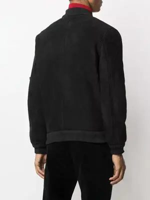 LISKA Ribbed Trim Bomber Jacket