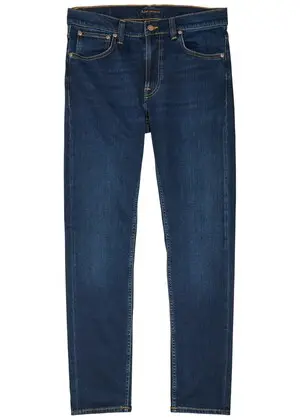 Nudie Jeans Lean Dean Slim-leg Jeans - Dark Blue