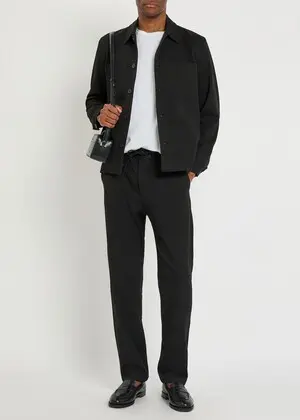 LES DEUX Como Slim Straight-leg Woven Trousers - Black