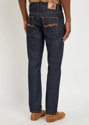 Nudie Jeans Slim Straight-leg Jeans - Indigo