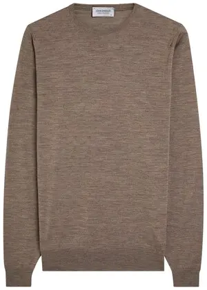 John Smedley Lundy Fine-knit Merino Wool Jumper - Brown