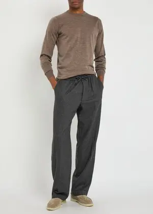 John Smedley Lundy Fine-knit Merino Wool Jumper - Brown
