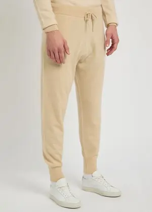 AURELIEN Leisure Tapered-leg Cashmere Sweatpants