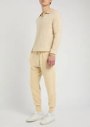 AURELIEN Leisure Tapered-leg Cashmere Sweatpants