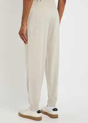 John Smedley Henning Merino Wool Sweatpants - Beige