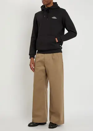 LES DEUX Hooded Cotton Sweatshirt - Black