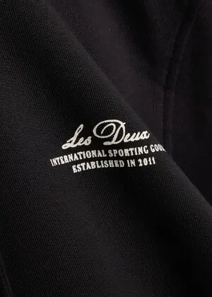 LES DEUX Hooded Cotton Sweatshirt - Black