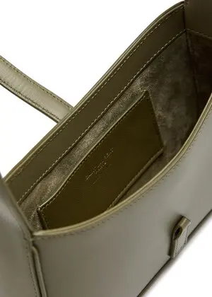 Saint Laurent Le 5 À 7 Mini Leather Top Handle Bag - Green