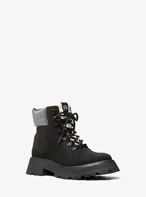 Michael Kors Caro Embellished Hiker Boot - Black