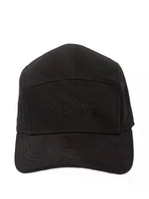 MAISON MARGIELA Logo-motif Cotton Baseball Cap - Black