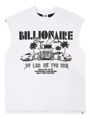 BILLIONAIRE BOYS CLUB Graphic Print Sleeveless Top - White