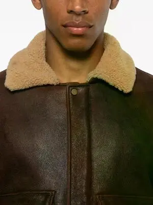 SALVATORE SANTORO Shearling-collar Jacket