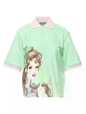 Ashley Williams Graphic-print Polo Shirt