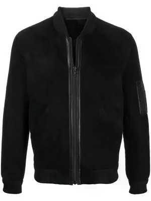 LISKA Ribbed Trim Bomber Jacket