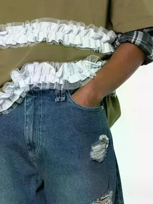 Simone Rocha Five-pocket Wide Leg Jeans