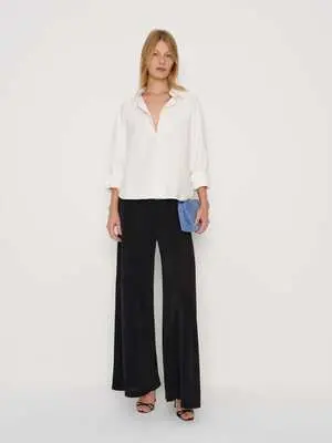 REFORMATION Kessie Wide Knit Pant - Black