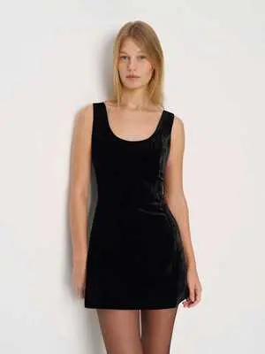 REFORMATION Franceska Velvet Mini Dress
