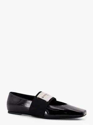 Givenchy Patent Leather Ballerinas With Logo - Black