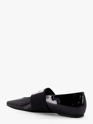 Givenchy Patent Leather Ballerinas With Logo - Black
