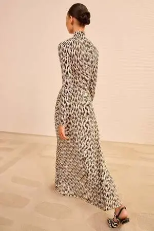 Ulla Johnson Ida Long Sleeve Turtleneck Maxi Dress - Silhouette
