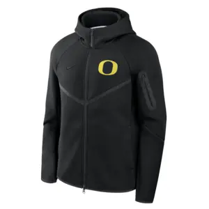 Nike Oregon Tech Fleece Windrunner College Full-zip Hooded Jacket - Black
