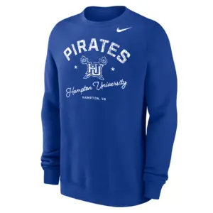 Nike Hampton University Fleece Crew-neck Sweatshirt - Blue