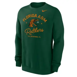 Nike Florida A&m University Fleece Crew-neck Sweatshirt - Green