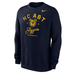 Nike College North Carolina A&t University Club Fleece Crew-neck Sweatshirt - Blue