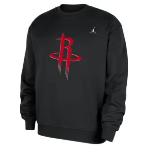 JORDAN Houston Rockets Statement Essentials Nba Fleece Crew-neck Sweatshirt - Black