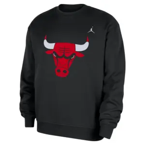JORDAN Chicago Bulls Nba Fleece Crew-neck Sweatshirt - Black