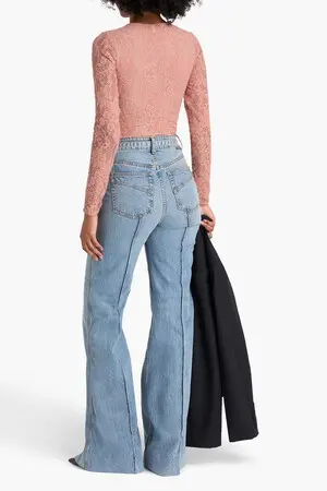 Zimmermann High-rise Wide-leg Jeans - Mid Denim