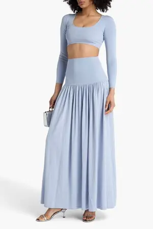 Zimmermann Metallic Knitted Maxi Skirt