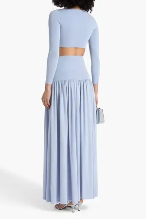 Zimmermann Metallic Knitted Maxi Skirt