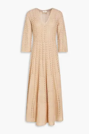 Zimmermann Pointelle-knit Midi Dress