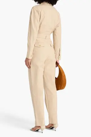 Zimmermann Belted Donegal Cotton And Silk-blend Jumpsuit