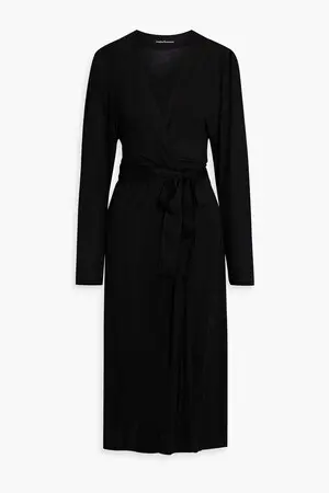 Another Tomorrow Lyocell Jersey Robe - Black