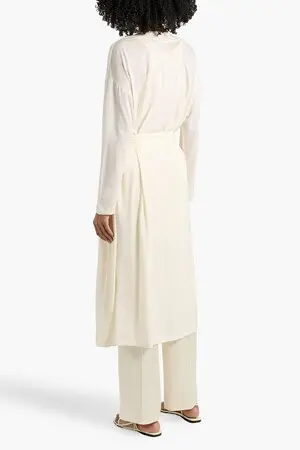 Another Tomorrow Lyocell Jersey Robe - Ivory