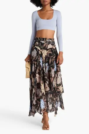 Zimmermann Cropped Metallic Knitted Top