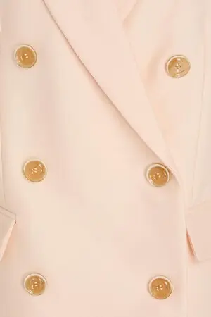 Zimmermann Double-breasted Wool And Silk-blend Blazer - Blush