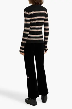 Autumn Cashmere Striped Jacquard-knit Cashmere Sweater