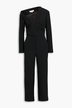 A.L.C. Skyla Asymmetric Cropped Twill Jumpsuit - Black