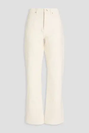 FRAME Denim Jacquard High-rise Straight-leg Jeans