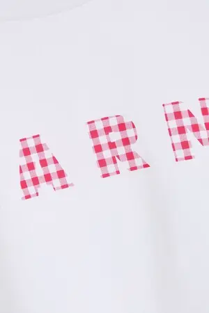 Marni Cropped Printed Cotton-jersey T-shirt