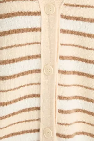Marni Striped Wool And Cashmere-blend Cardigan - Cream