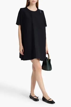 Marni Embroidered Cotton-cady Mini Dress