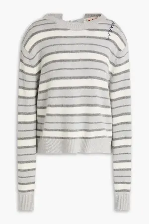 Marni Striped Wool And Cashmere-blend Sweater