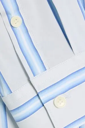 Sandro Striped Cottonblend Poplin Shirt - Sky Blue