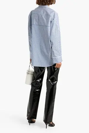 3.1 Phillip Lim Striped Cotton And Silk-blend Poplin Shirt - Blue